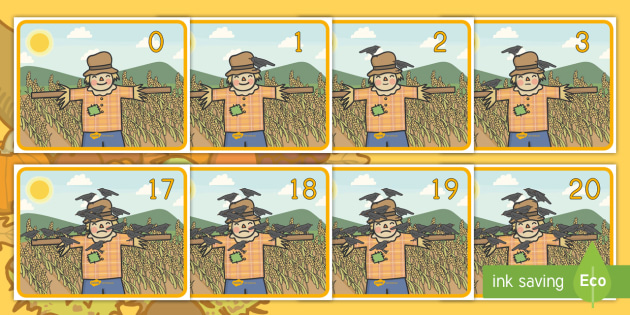 Scarecrow 0-20 Number Posters (teacher made)