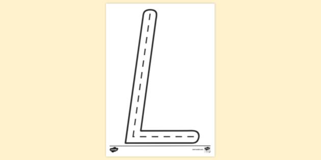FREE! - NZ Capital L Road Lettering Colouring | Colouring Sheets
