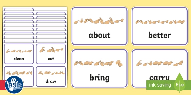 Third Grade Dolch List Sight Words with Fingerspelling Flashcards