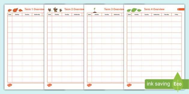 Teacher Planner Blank Term Planning Overview (teacher made)