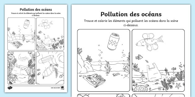 ocean pollution coloring pages