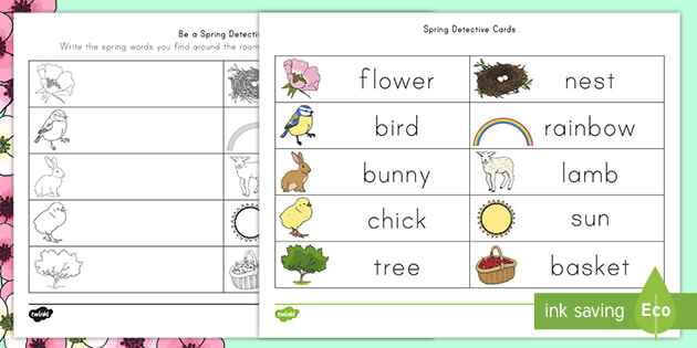 Spring Read and Write the Room Activity