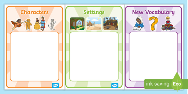 * NEW * Character, Setting and Vocabulary Display Posters, Display