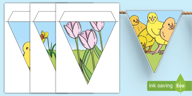 Spring-Themed Bunting (teacher made)