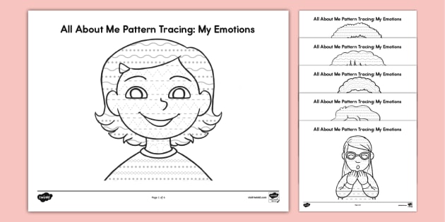 All About Me Pattern Tracing Activity: My Emotions