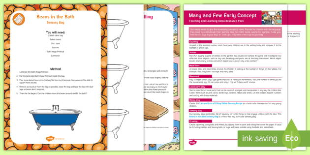 Many and Few Early Concept Teaching and Learning Ideas Resource Pack