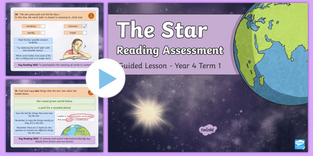 Year 4 Reading Assessment Poetry Term 1 Guided Lesson PowerPoint