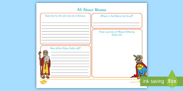 Vacation Bible School: Old Testament Heroes Moses Information Sheet