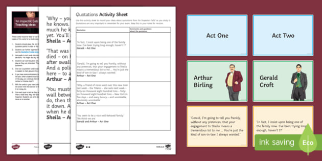 An Inspector Calls Key Quotations | GCSE English | Beyond