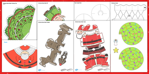 Early Years Christmas Craft Ideas- Paper Model Resource Pack