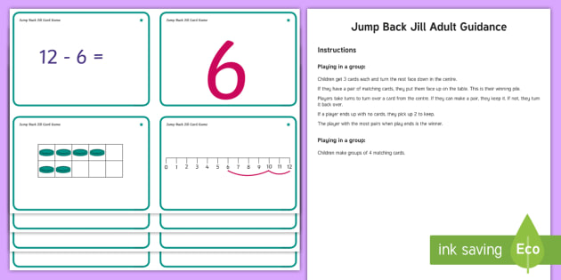 Counting Back to Subtract Game | Counting Backwards Games