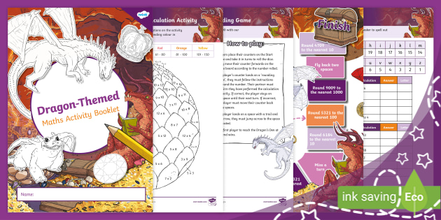 Dragon-Themed Maths Activity Booklet LKS2 (Ages 7 - 9)