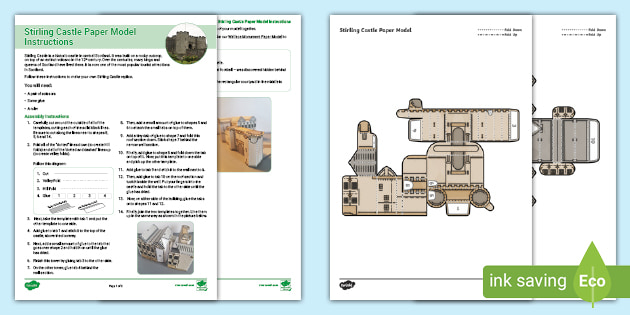 Stirling Castle Paper Model - Primary Resources - Crafts
