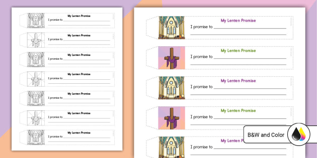 My Lenten Promise Paper Chain (teacher made)