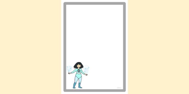 FREE! - Simple Blank Ice Hero Border | Page Borders | Twinkl