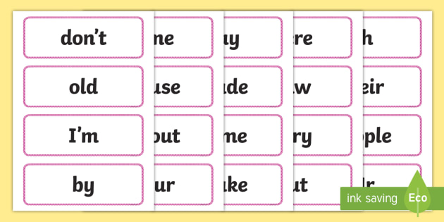 Middle East Phase 5 Decodable/Tricky Word Cards