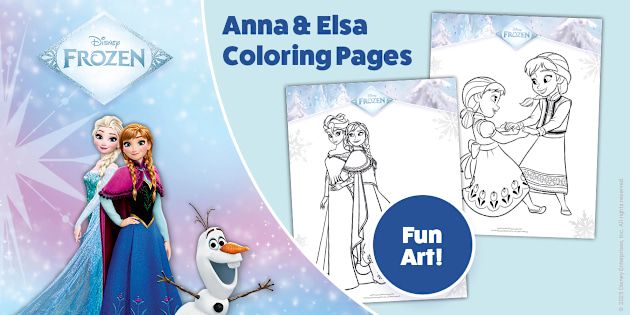 elsa and anna coloring pages disney