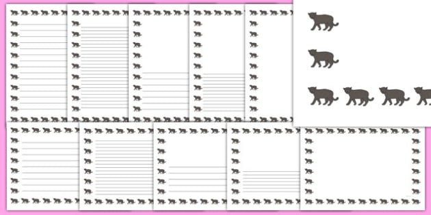 Panther Page Borders (teacher made)
