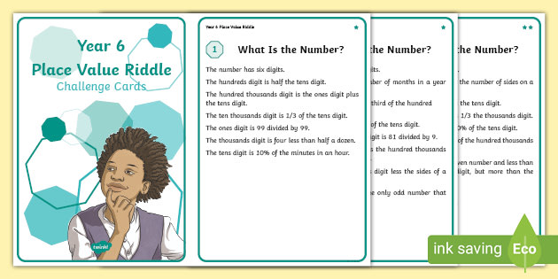 Place Value Riddle Year 6 Challenge Cards (Teacher-Made)