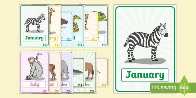 👉 * NEW * Safari-Themed Months of the Year Display Posters