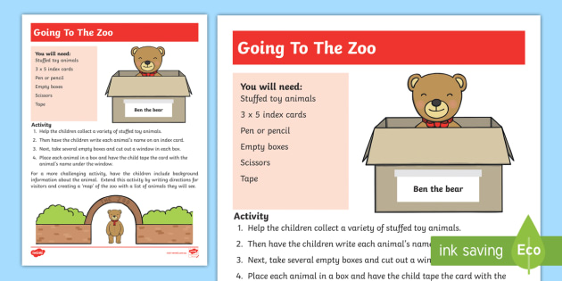 Going to the Zoo Activity (teacher made)