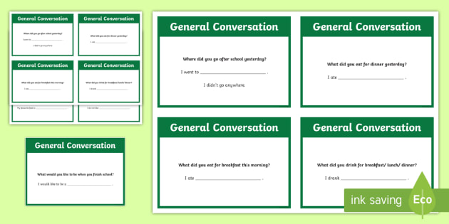 Conversation Flashcards (teacher made)