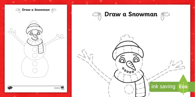 Draw a Snowman Pencil Control Activity