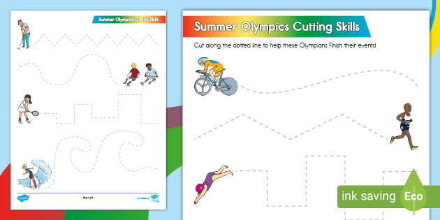 Summer Olympics Cutting Skills Activity Sheet teacher Made summer-olympics-cutting-skills-activity-sheet-teacher-made