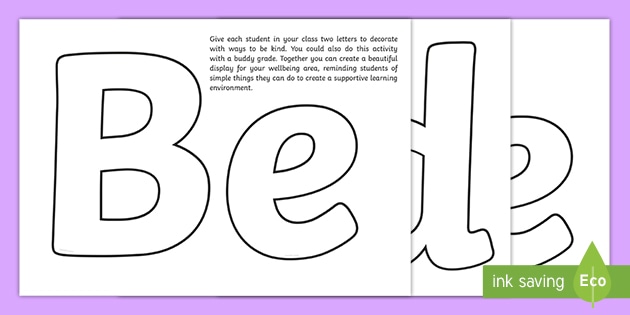 Be Kind Wherever Possible Lettering