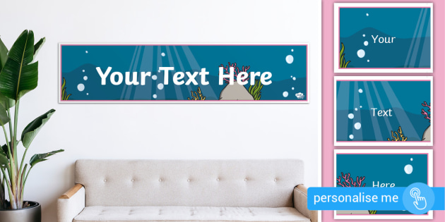 Under the Sea Editable Banner | Twinkl Party (teacher made)