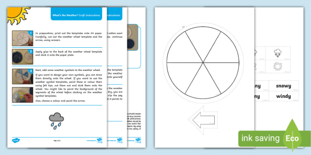 What's the Weather? Craft Instructions (teacher made)