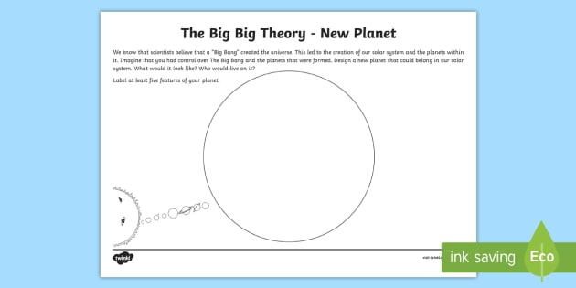The Big Bang - New Planet Worksheet / Activity Sheet