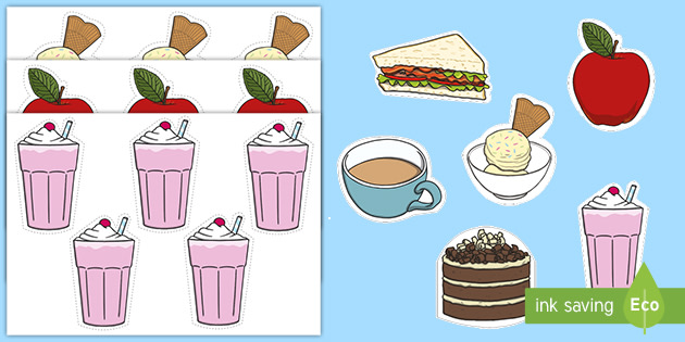* NEW * Cafe Food Cut-Outs