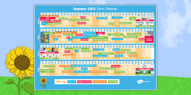 * NEW * Summer Term 2021 Display Calendar (teacher made)