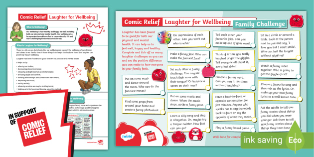 FREE! - Comic Relief Family Challenge Activities Pack | Twinkl Life