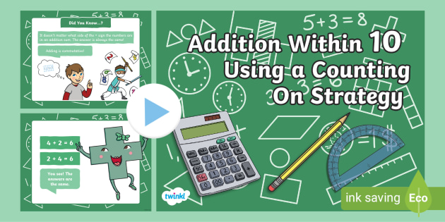 Addition Using a Counting On Strategy PowerPoint | Twinkl