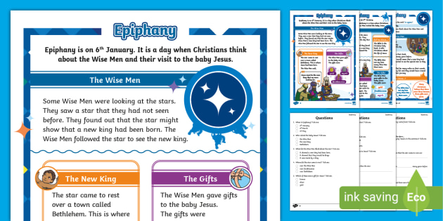 Epiphany Reading Comprehension Activity | Twinkl Resources
