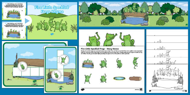👉 Five Little Speckled Frogs Numbers to 5 Activity Pack