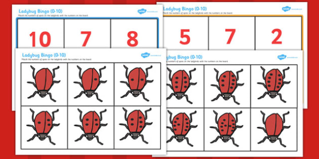 Ladybug Bingo - ladybug, bingo, game, activity, class, lesson