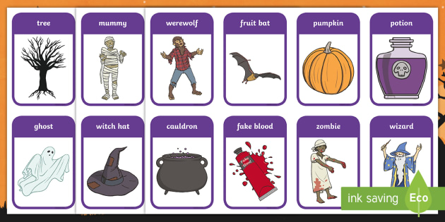 Halloween Aistear Flashcards (teacher made)