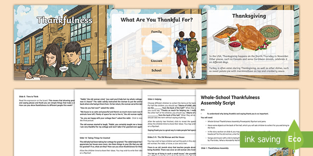 Whole School Assembly Pack KS2/KS1 Story About Thankfulness