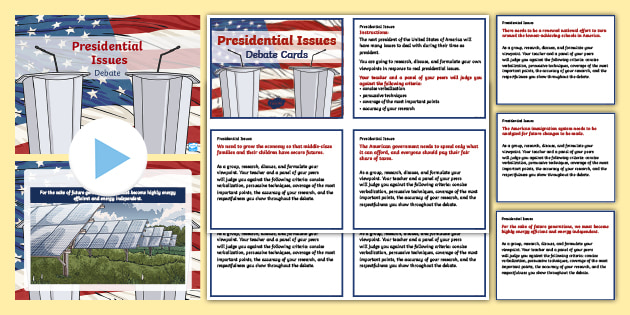 Presidential Issues Debate Pack (teacher made)
