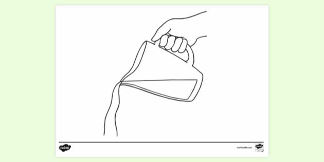 FREE! - Water Being Poured Colouring | Colouring Sheet