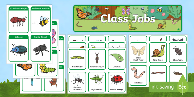 Insects Classroom Jobs Pack (teacher made)
