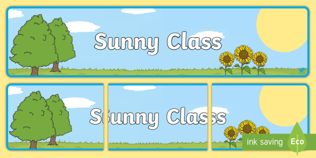 👉 Sunny Class Display Banner (teacher made)