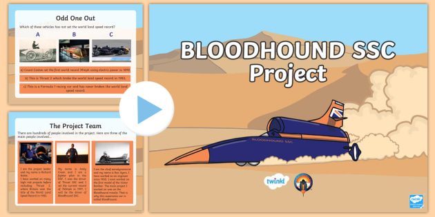 FREE! - KS1 All about the BLOODHOUND SSC Project PowerPoint