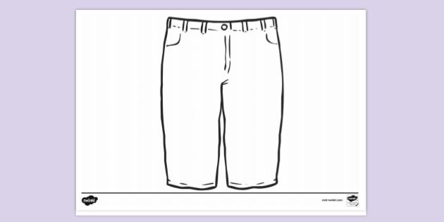 FREE! - School Shorts Colouring Sheet | Colouring Sheets | Twinkl