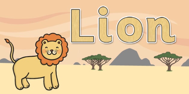 'Lion' Display Lettering (teacher made)