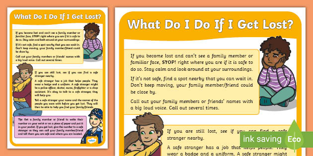 What Do I Do If I Get Lost? Display Poster (teacher made)