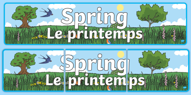 Spring Display Banner English/French - Spring Display Banner